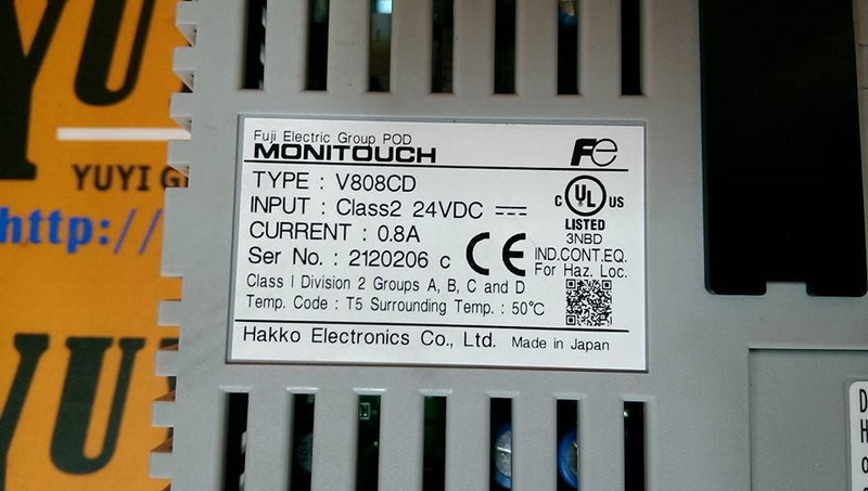 FUJI / KAKKO V808CD TOUCH SCREEN 8.4 INCH - 裕益科技自動化設備可程式編碼器PLC分散式控制系統DCS